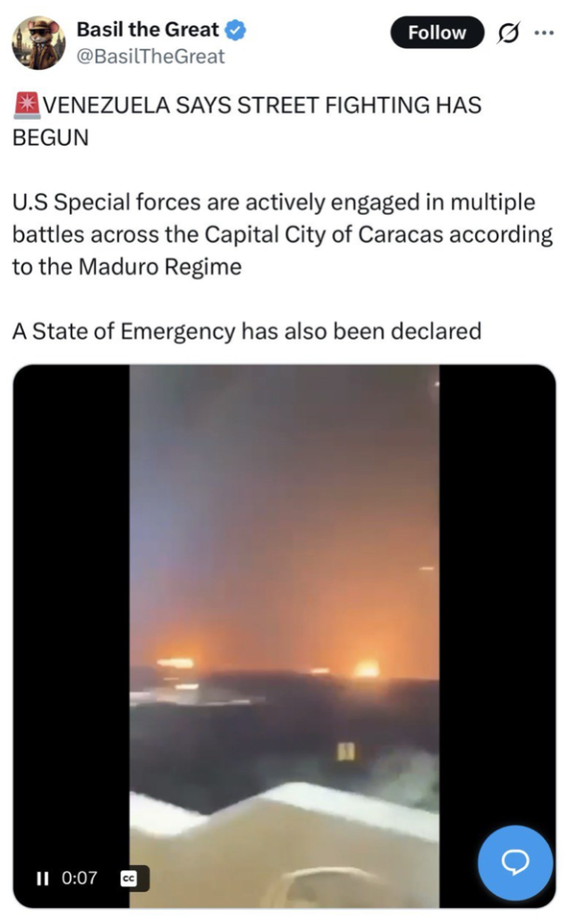 Fake News About the January 3, 2026 attack on Venezuela — Refutations ...